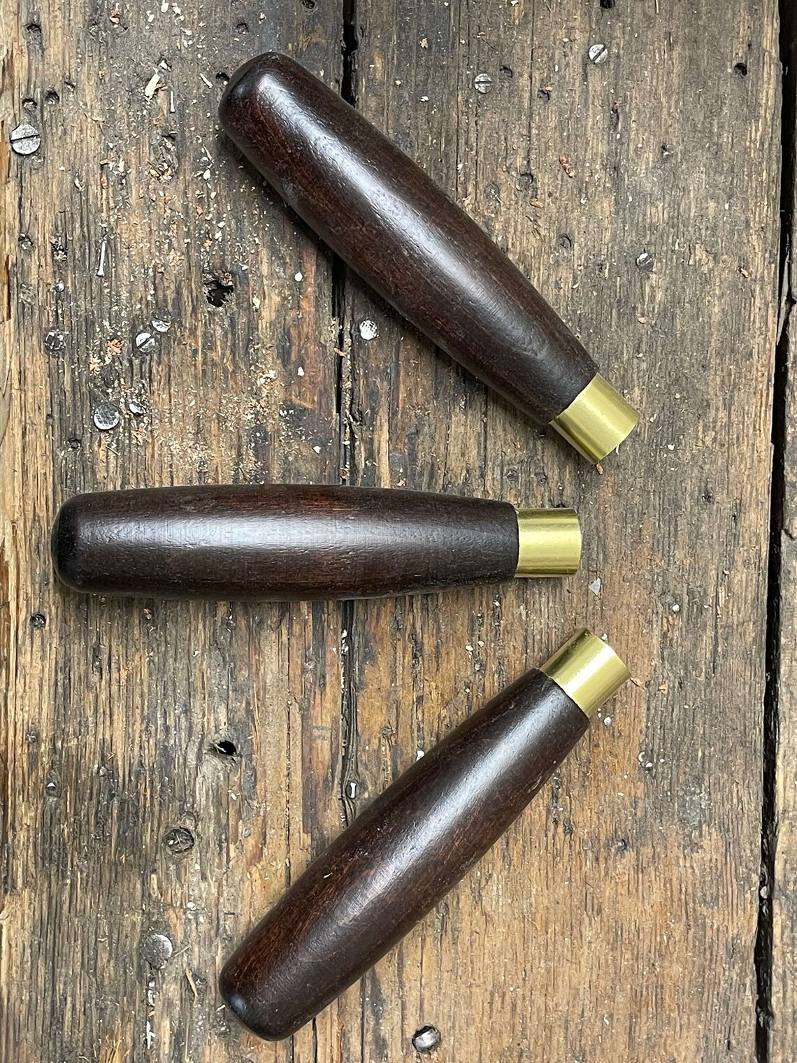5.5" Dark Brown Beech Carver Handle / Wooden Handle / Tool Handle ...