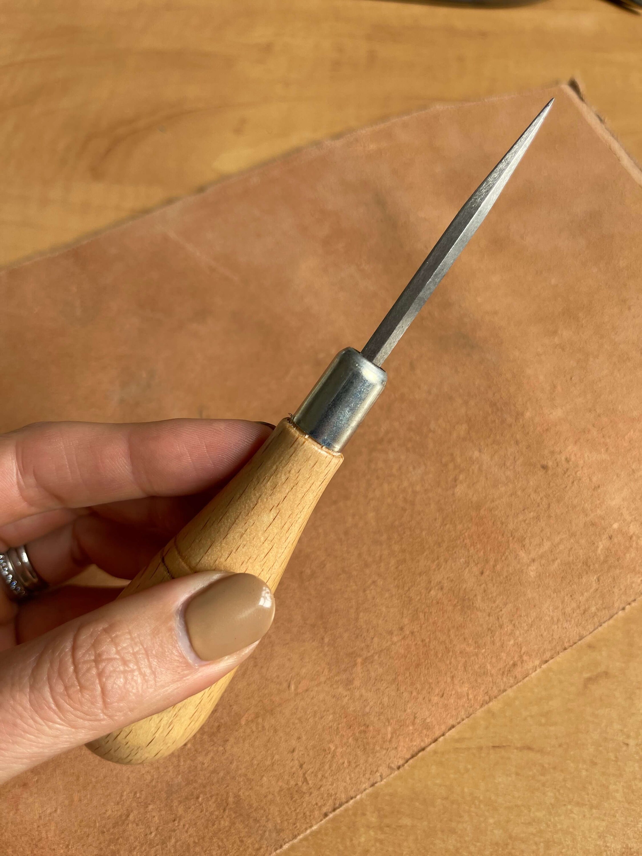 Saddlers Awl Fitted in Handle / Diamond Awl / Awl / Leather Craft Awl ...