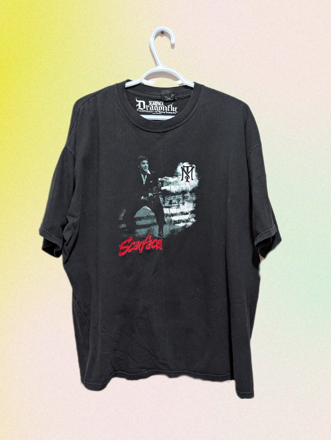 Y2K Scarface Dragonfly Embroidered T-shirt - Original 2000s - Etsy