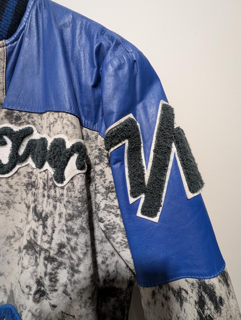 RARE Vintage 80s Troop LL Cool J Leather Varsity Bomber Jacket - Size ...