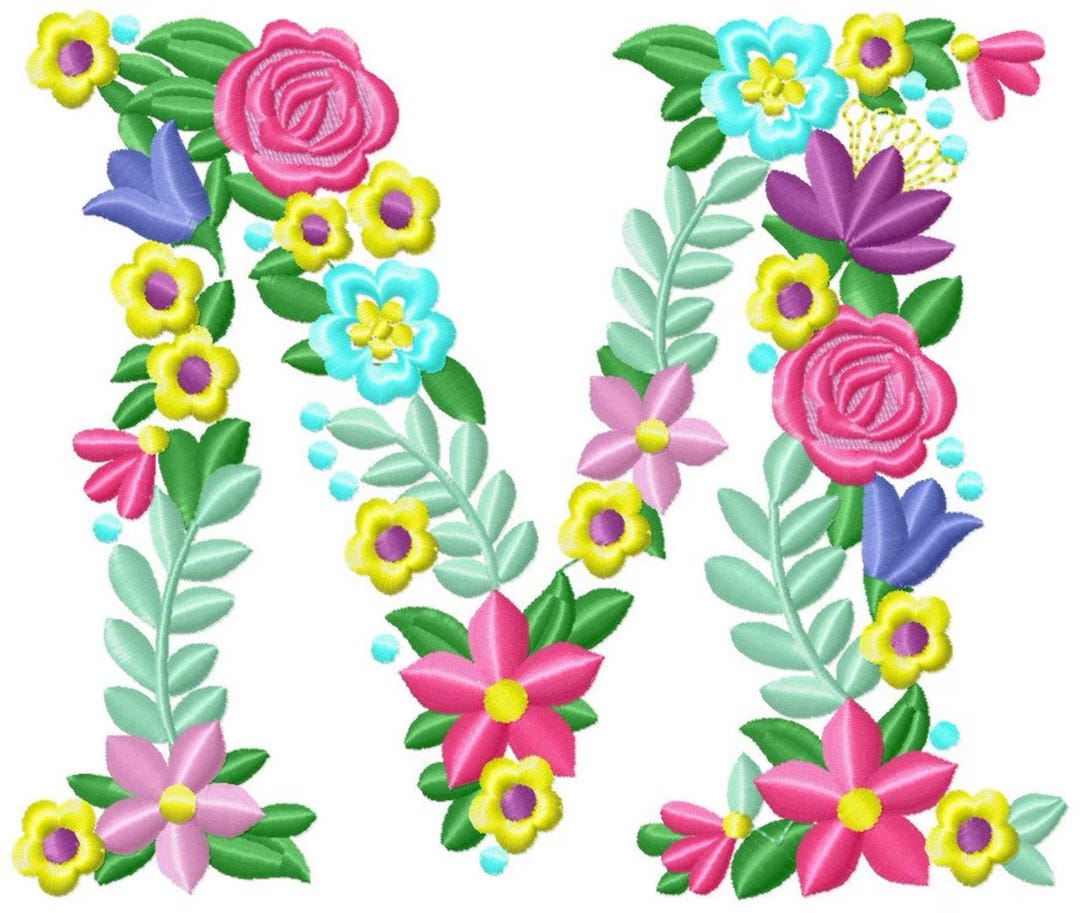 ADD-ON Floral Alphabet Garden Flag Monogram Liberty Fashioned Flowers ...