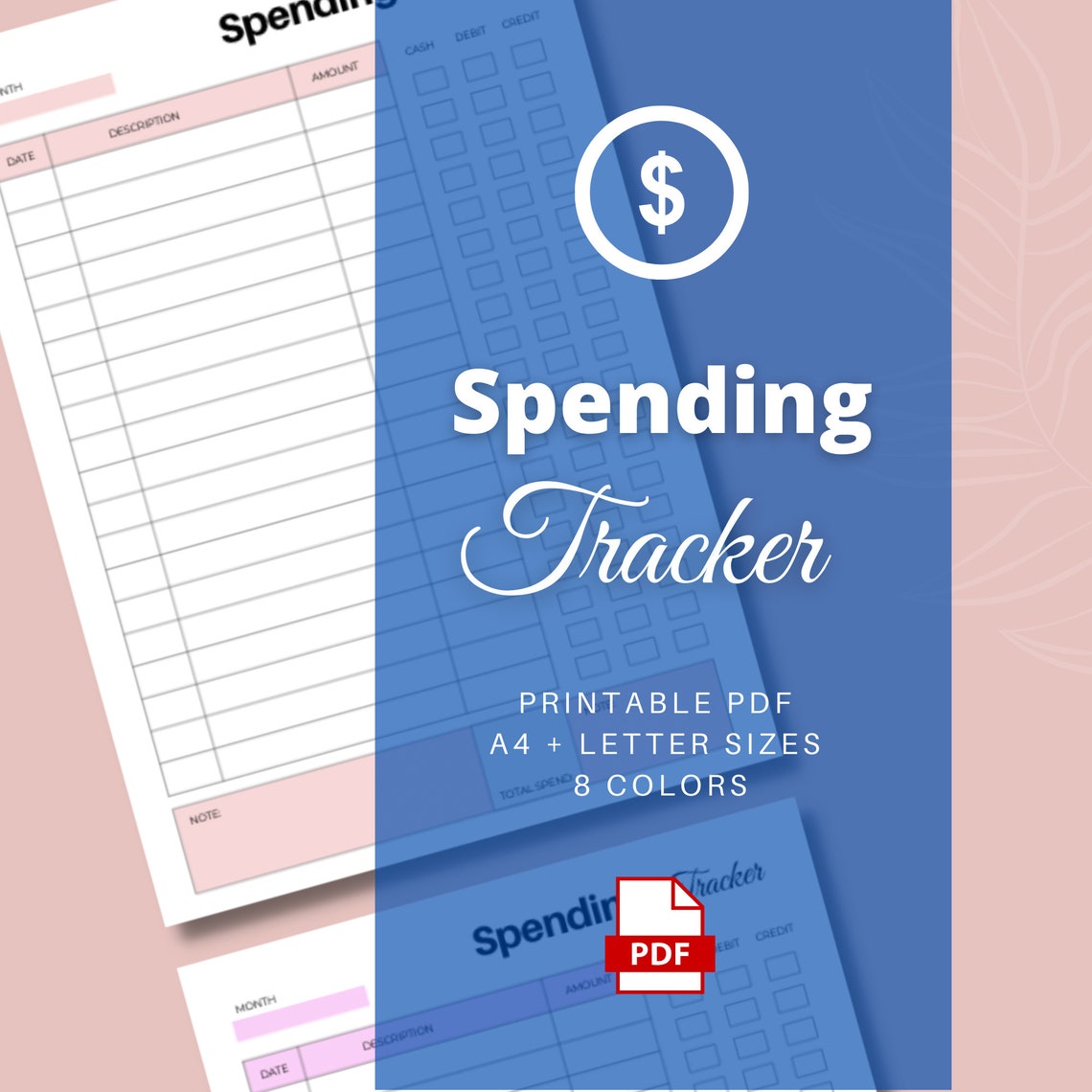 Printable Spending Sheet | Expenses Tracker | Spending Tracker | Daily ...