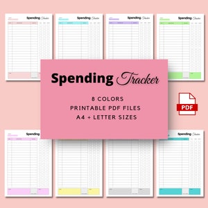 Printable Spending Sheet | Expenses Tracker | Spending Tracker | Daily ...