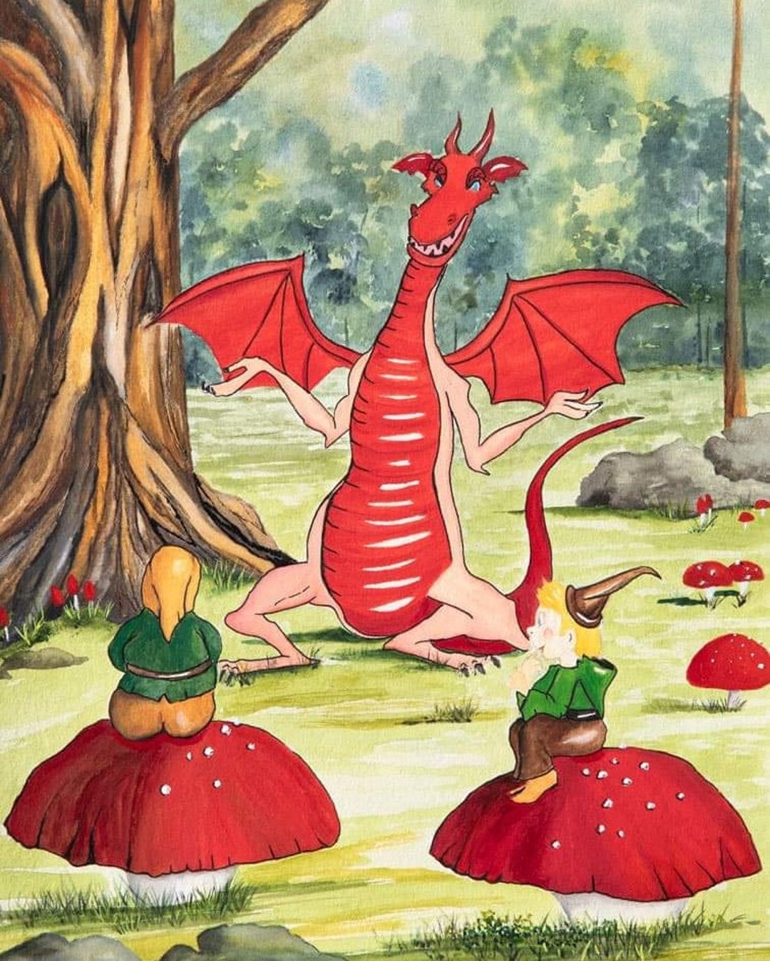Welsh Dragon,telling a Story.limited Edition Giclée Prints. - Etsy