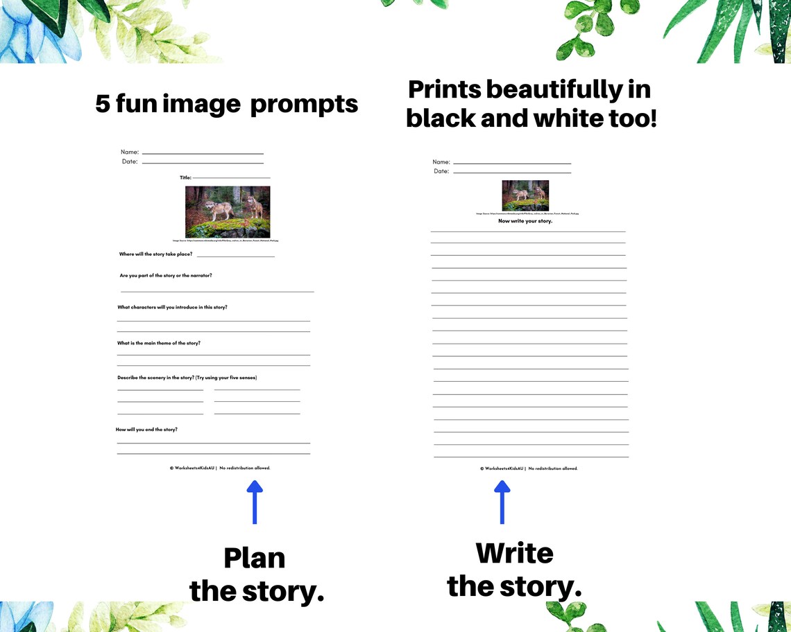 10 Creative Writing Prompts for Kids (grades 4-6),worksheets for Kids ...