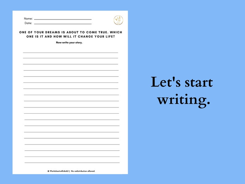 10 Creative Writing Prompts for Kids grades 4-6school Kids - Etsy