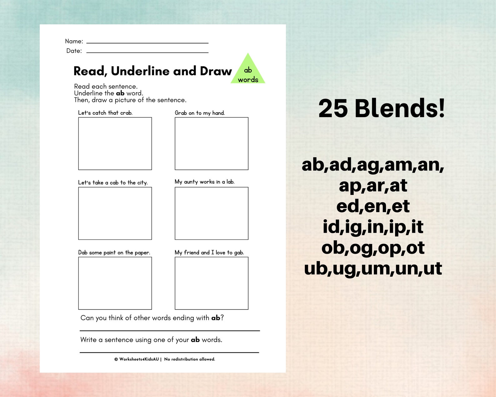 Phonics Word Family (suffix) Worksheets - K2 - Grade 2, Young Learners ...