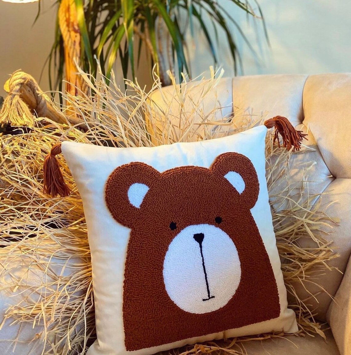 Punch Needle Pillow-handmade Tufted Punch Needle, Winnie the Pooh ...