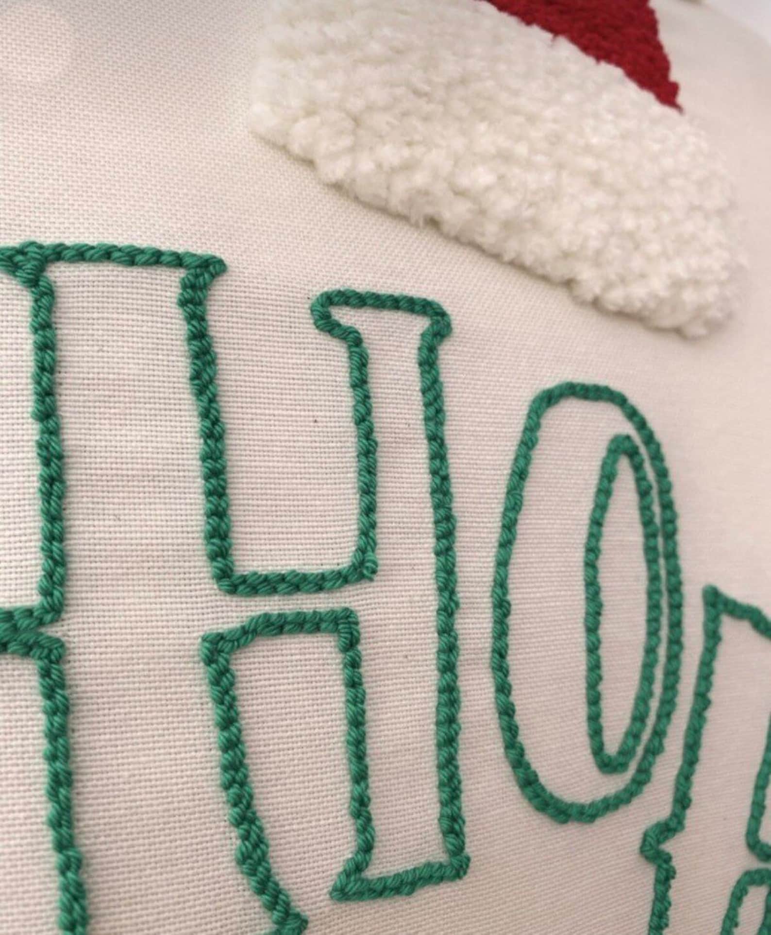 Christmas Santa Claus Punch Needle Decorative Pillow - Etsy