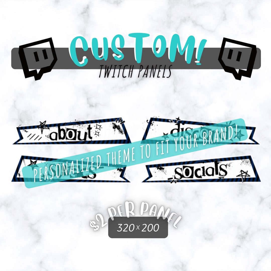 CUSTOM! - Personalized Twitch Panels - Etsy