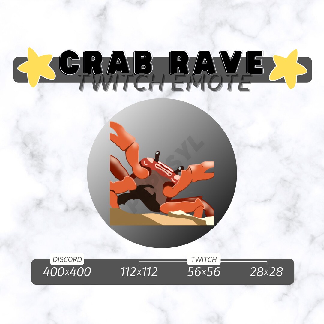 Crab Rave Emote - Discord - Twitch - INSTANT DOWNLOAD! - Etsy