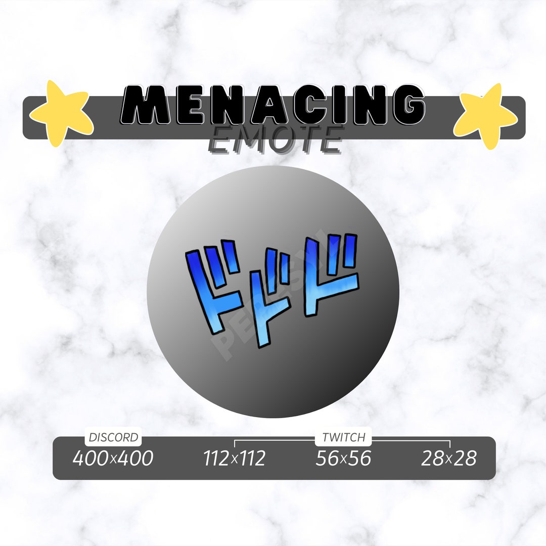 Menacing Emote - Discord - Twitch - INSTANT DOWNLOAD! - Etsy