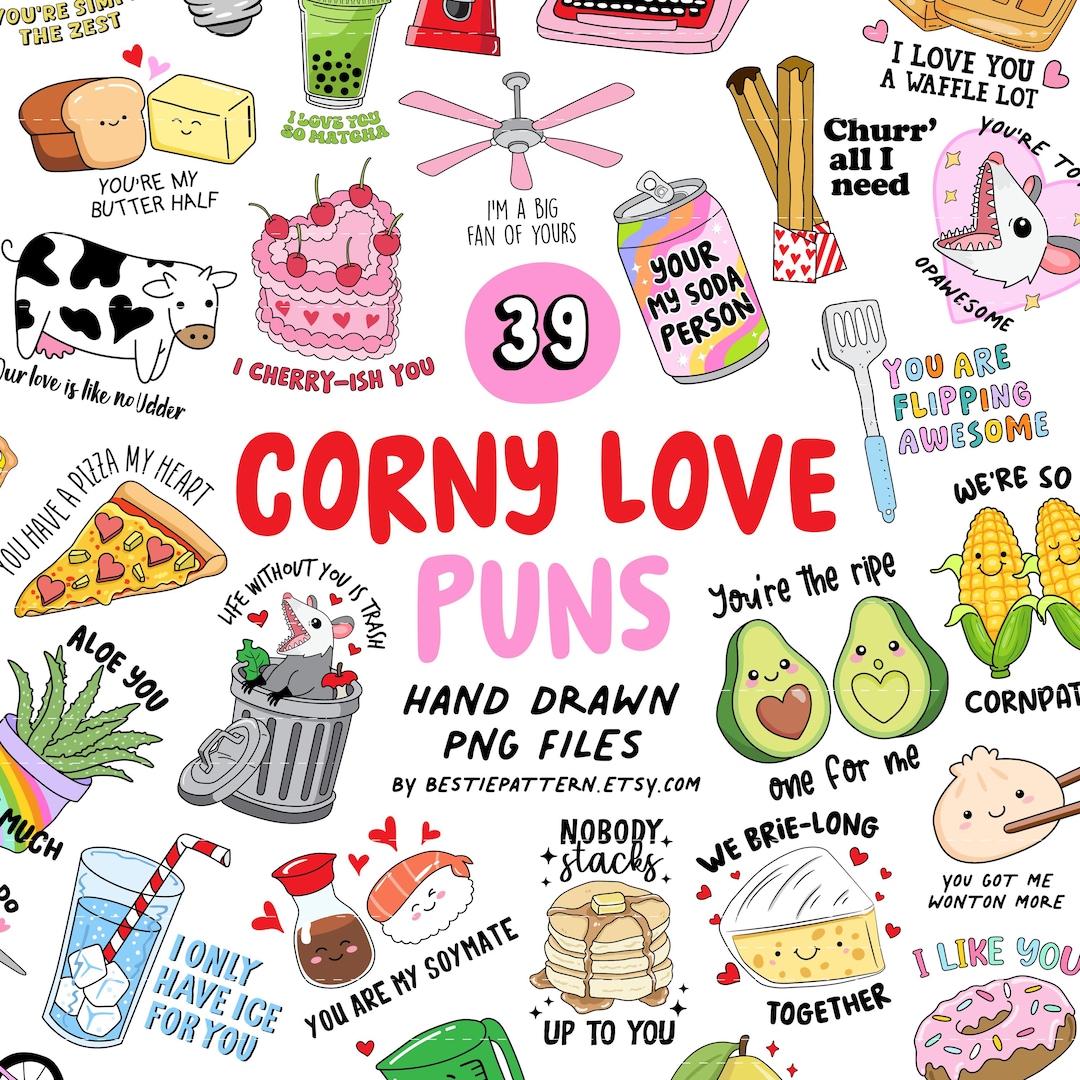 Valentine Puns Bundle PNG Sublimation Clipart Corny Quotes Funny ...