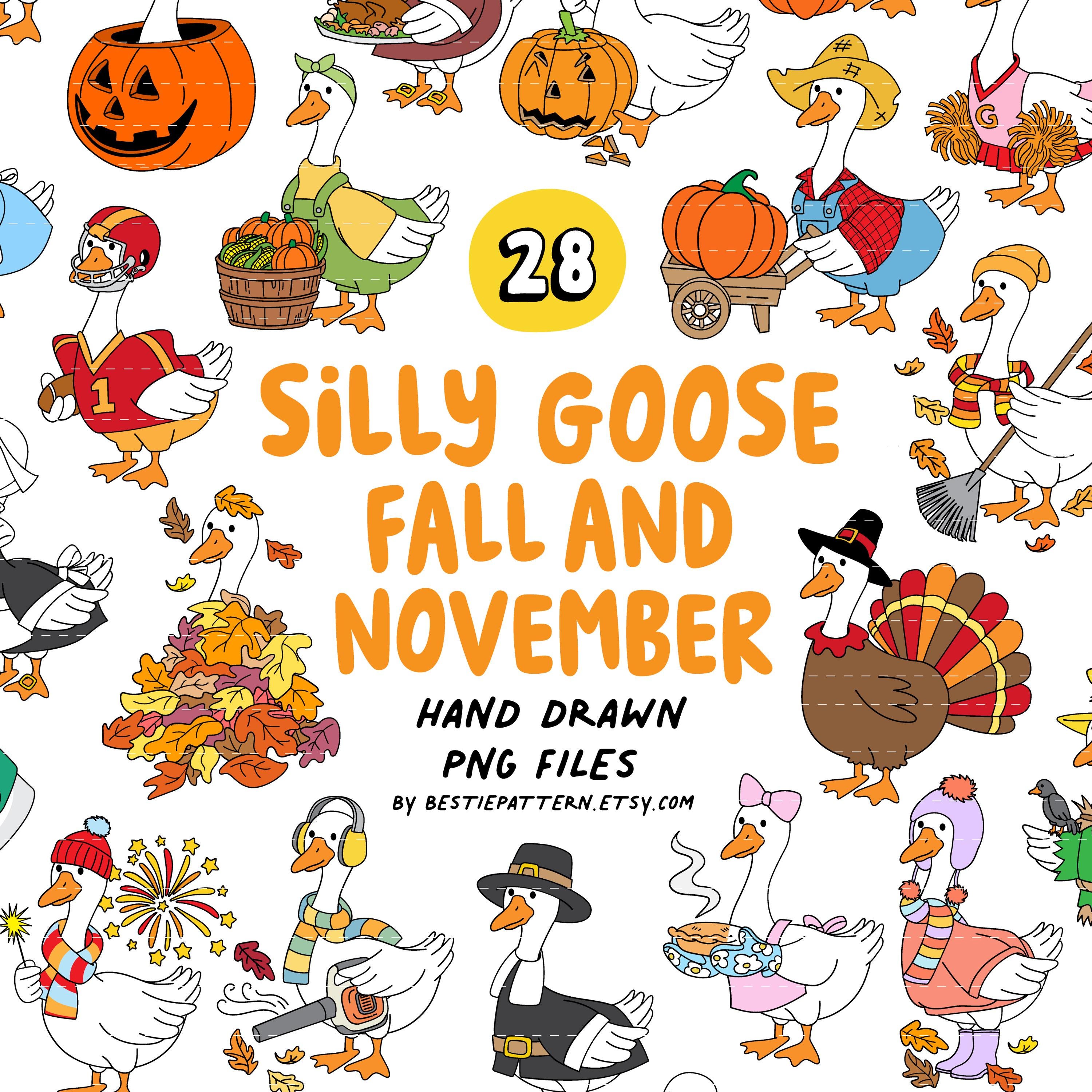 Silly Goose Fall PNG Bundle Silly Goose Thanksgiving Bundle Silly Goose ...
