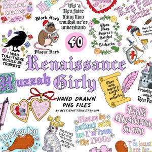 Renaissance Girly PNG Bundle Ren Faire Trinket Girlie Renaissance Faire ...