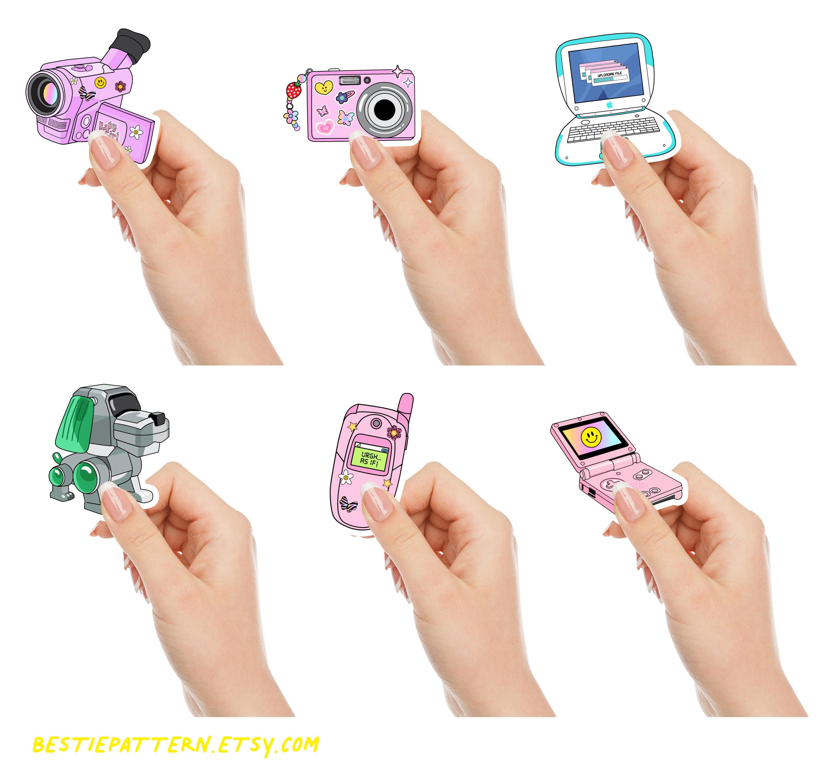 Y2K Bundle Clipart PNG Sublimation Designs 2000s Millennium Flip Phone ...