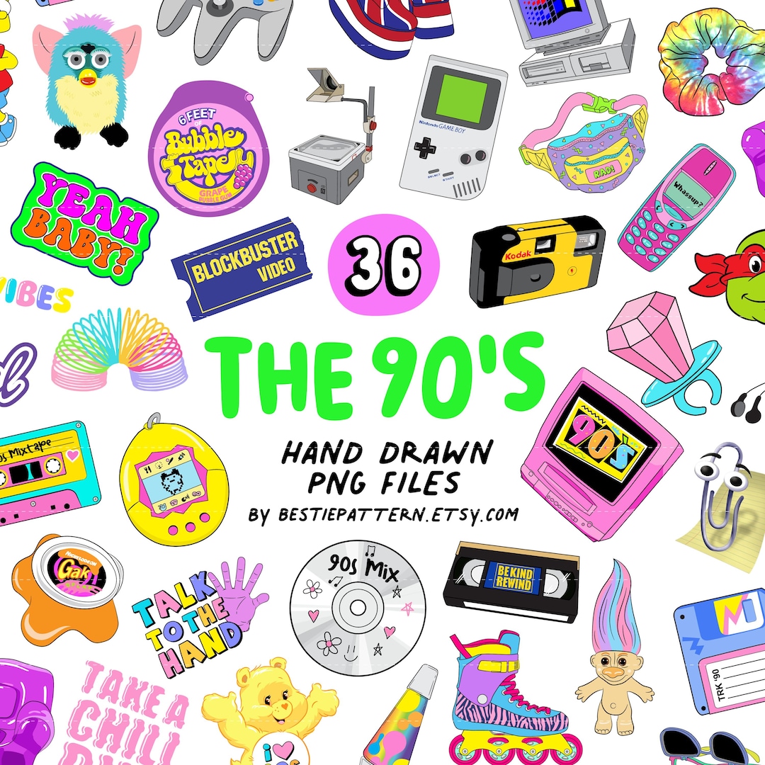 90s Bundle, 90s Sublimation Designs, 90s Clipart, 90s Retro, 90s PNG ...