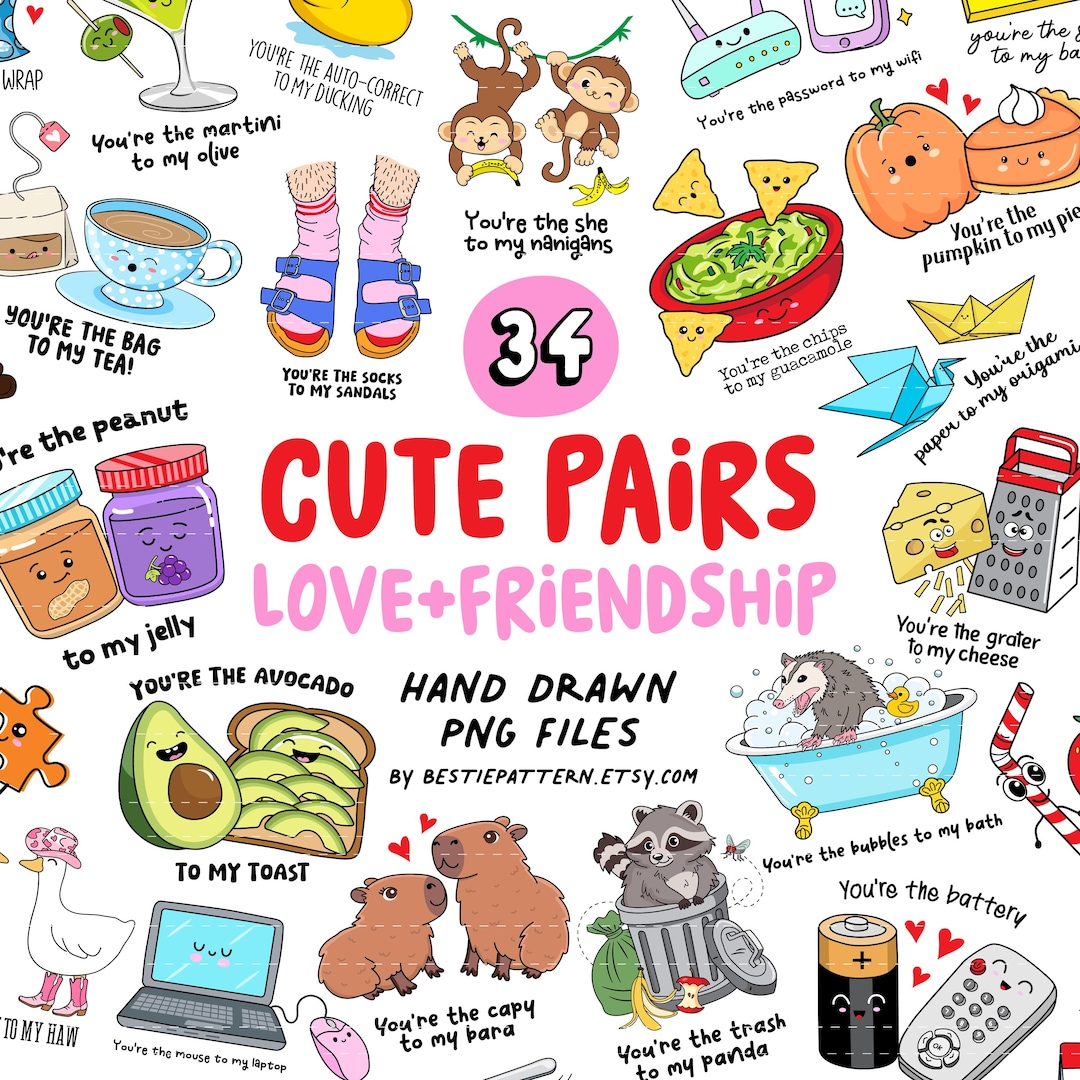 Funny Pairs Puns Bundle PNG Sublimation Clipart Corny Quotes Funny ...