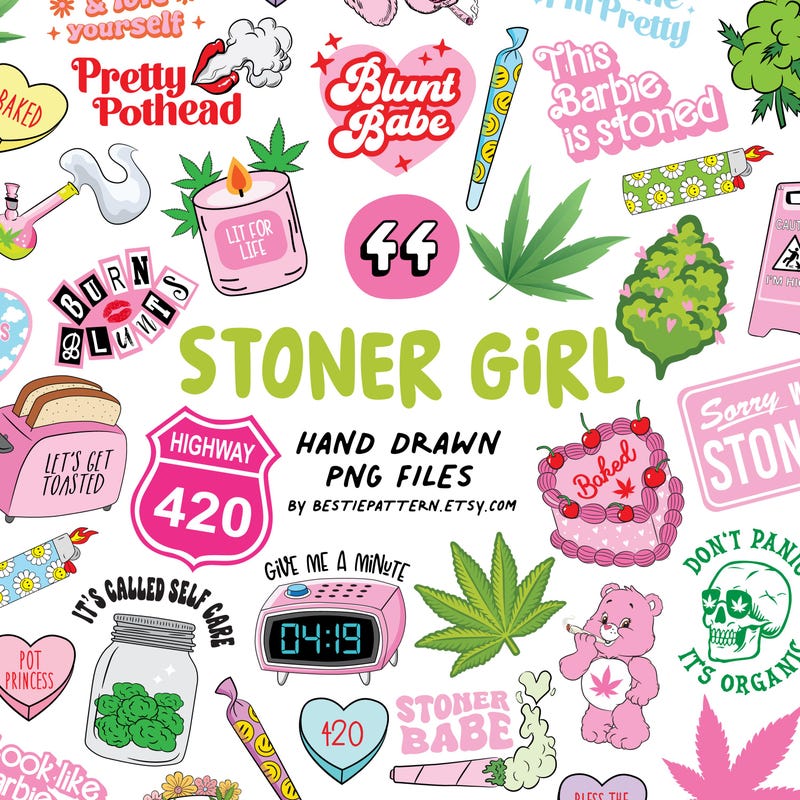 Stoner Cute Stickers - Etsy