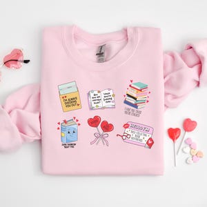 Valentine Bookish PNG Bundle Valentines Day Book Lover Sublimation ...