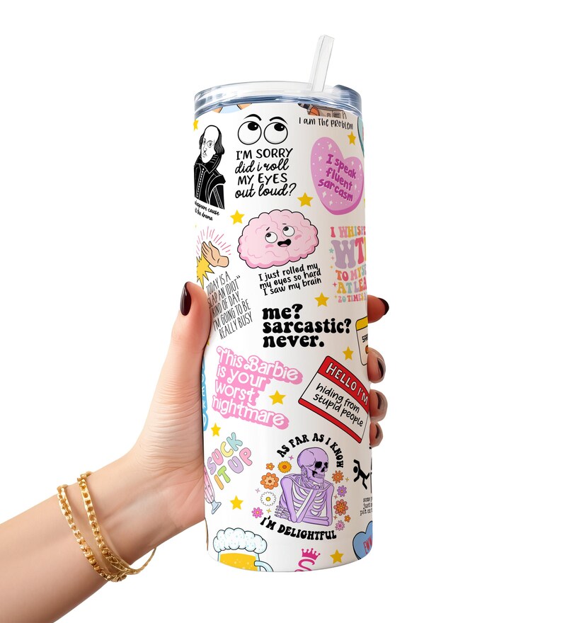 Sarcastic Tumbler Wrap Design Png Seamless Tumbler Wrap Sarcastic ...