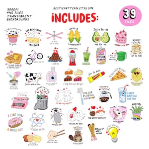 Valentine Puns Bundle PNG Sublimation Clipart Corny Quotes Funny ...