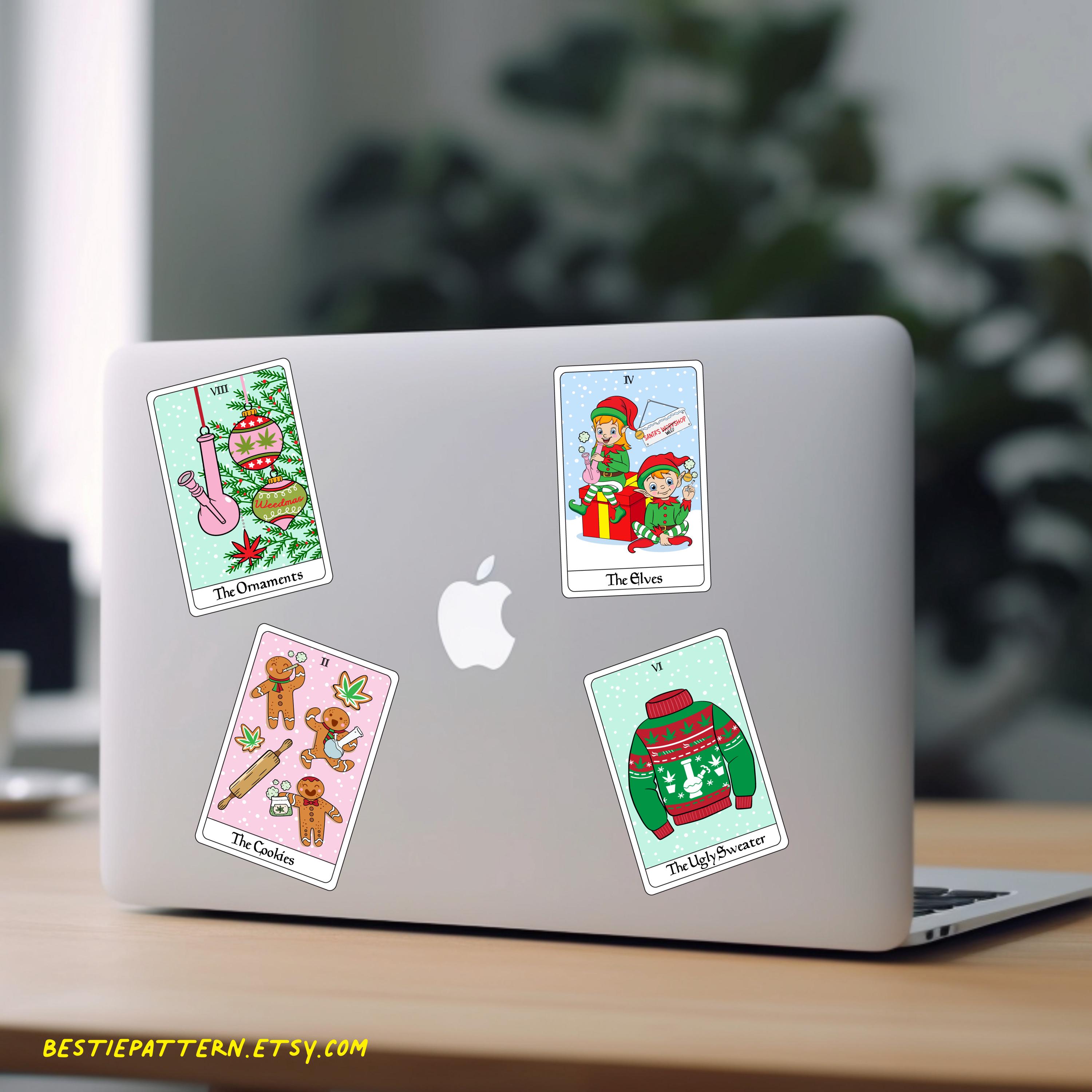 Christmas Stoner Tarot Cards PNG Bundle Stoner Girl Clipart Sublimation ...