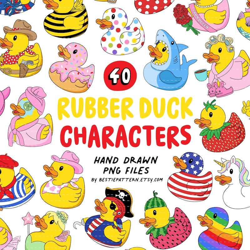 Rubber Duck Clipart - Etsy