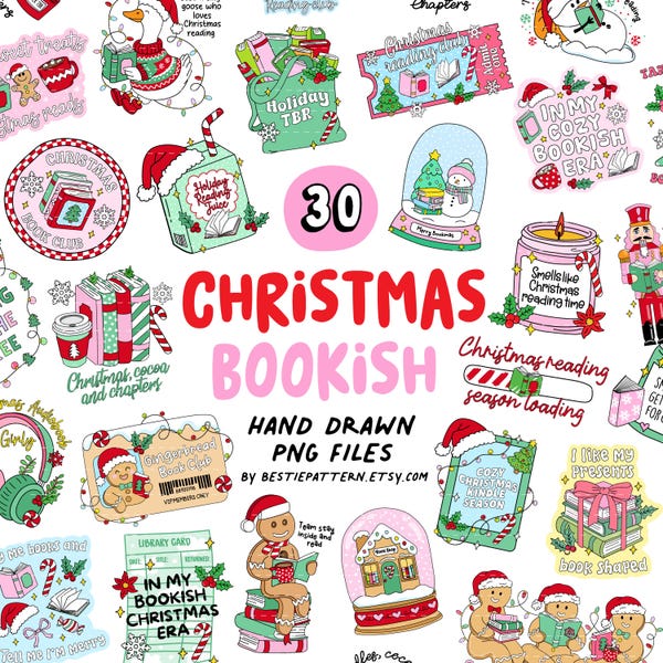 Christmas Book Stack - Etsy