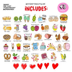 Food Valentine Puns Bundle PNG Sublimation Clipart Corny Quotes Funny ...