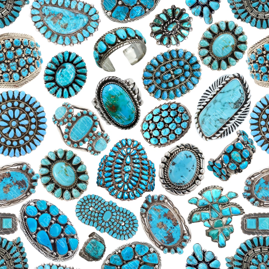 Turquoise Gemstone Seamless Pattern Turquoise Gem Seamless - Etsy
