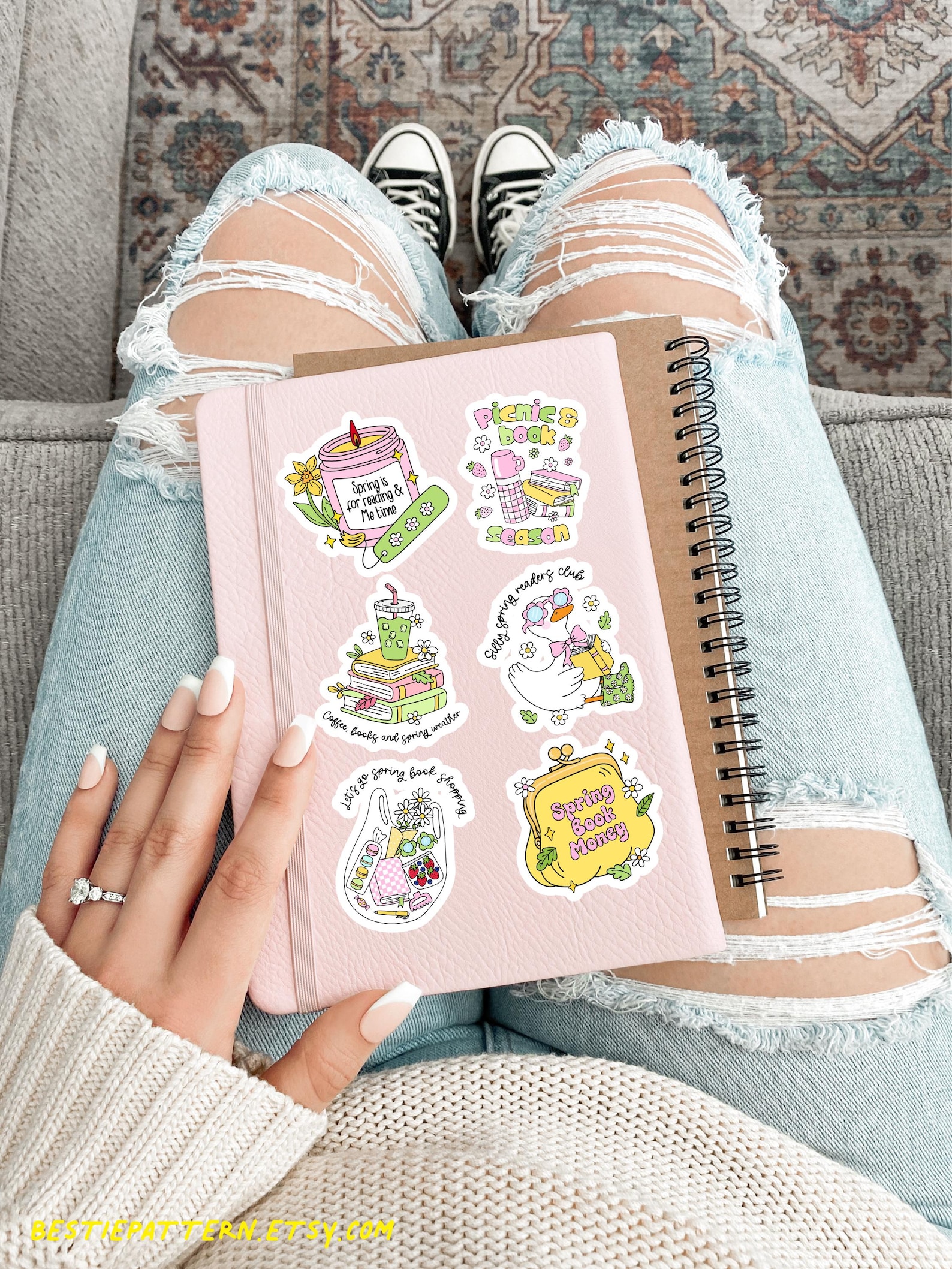 Bookish Spring PNG Bundle Spring Files and Clipart for Designs ...
