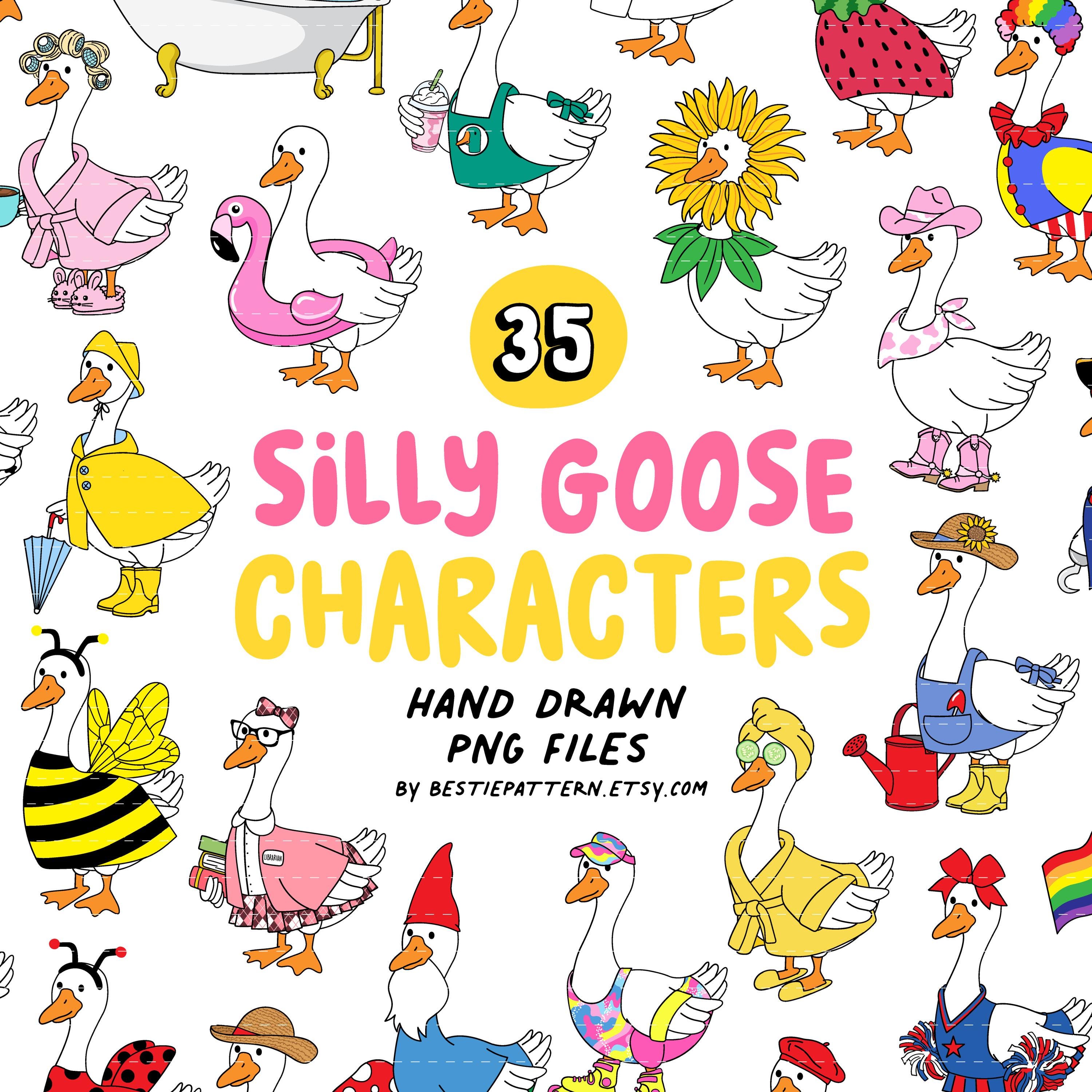 Silly Goose PNG Bundle Just a Silly Goose Characters Porch on the Loose ...