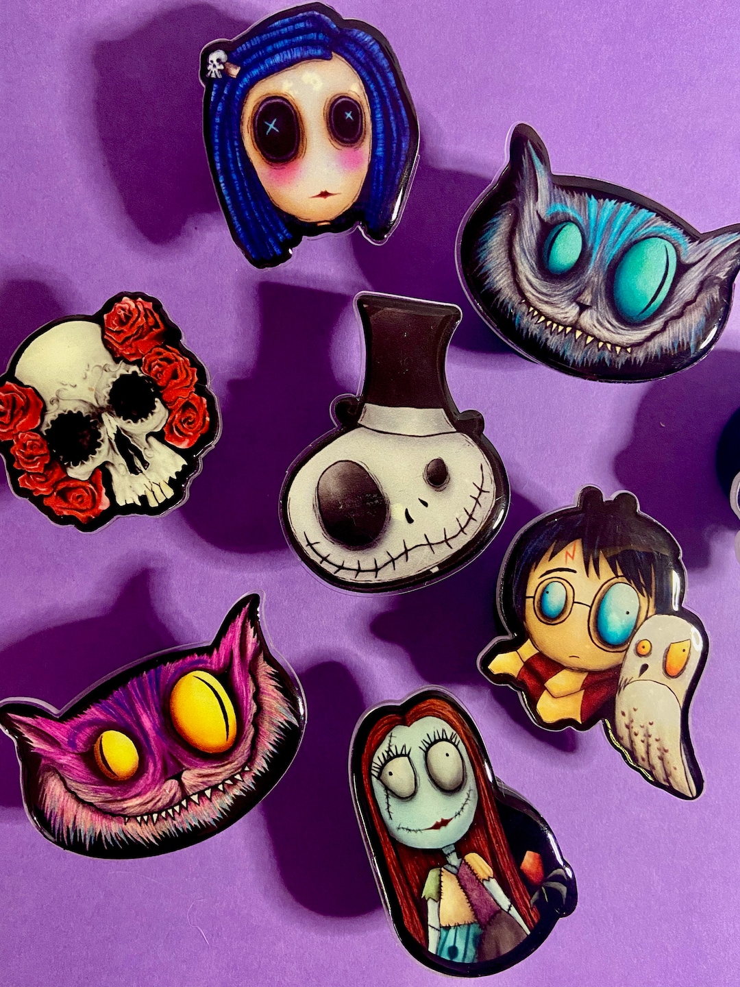 Pop Socket Creepy Cute Skull Cat Glow in the Dark - Etsy