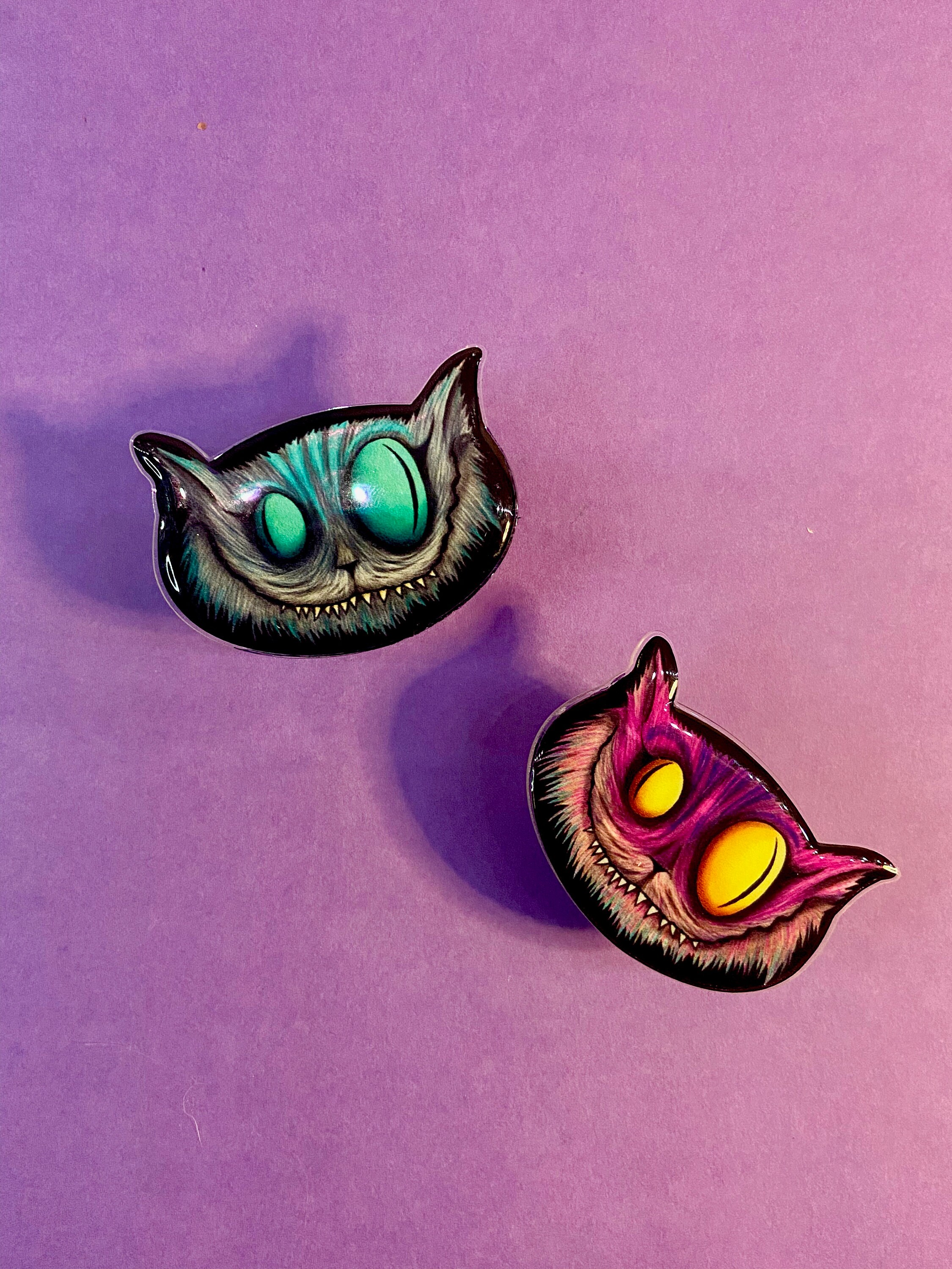 Pop Socket Creepy Cute Skull Cat Glow in the Dark - Etsy