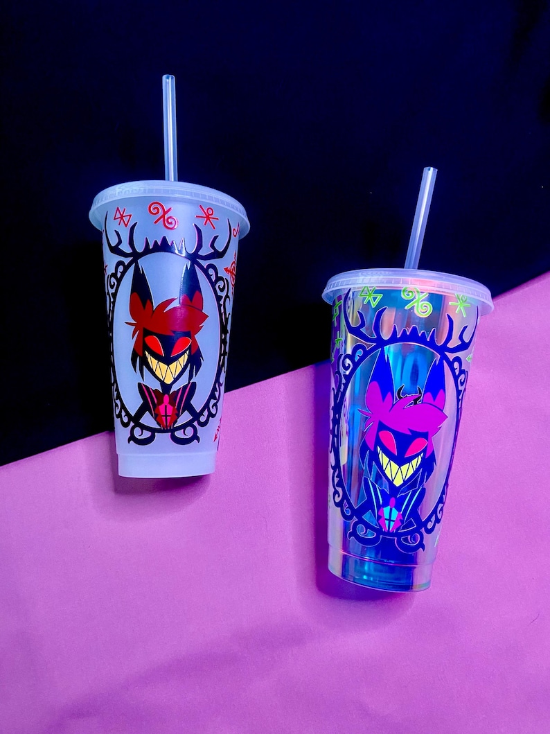 Hazbin Hotel Alastor Radio Demon Tumbler Milk Box Holographic Cup ...