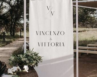 Fabric Linen Welcome Sign Welcome Sign Bridal Shower Sign Wedding ...