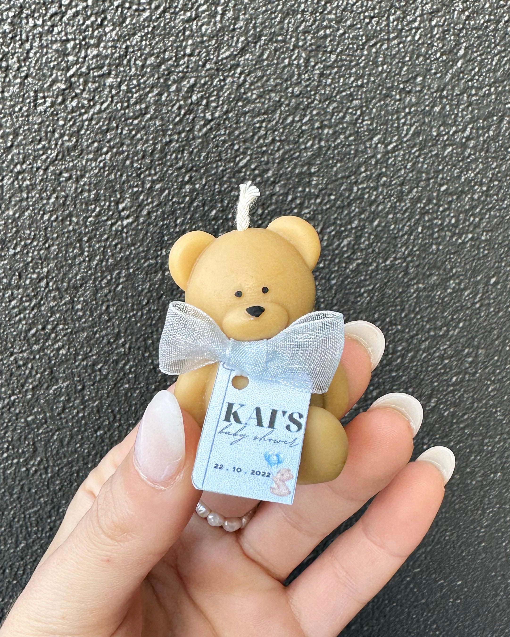 Mini Teddy Bear Candles / Baby Showers / Event Favours / Unscented ...