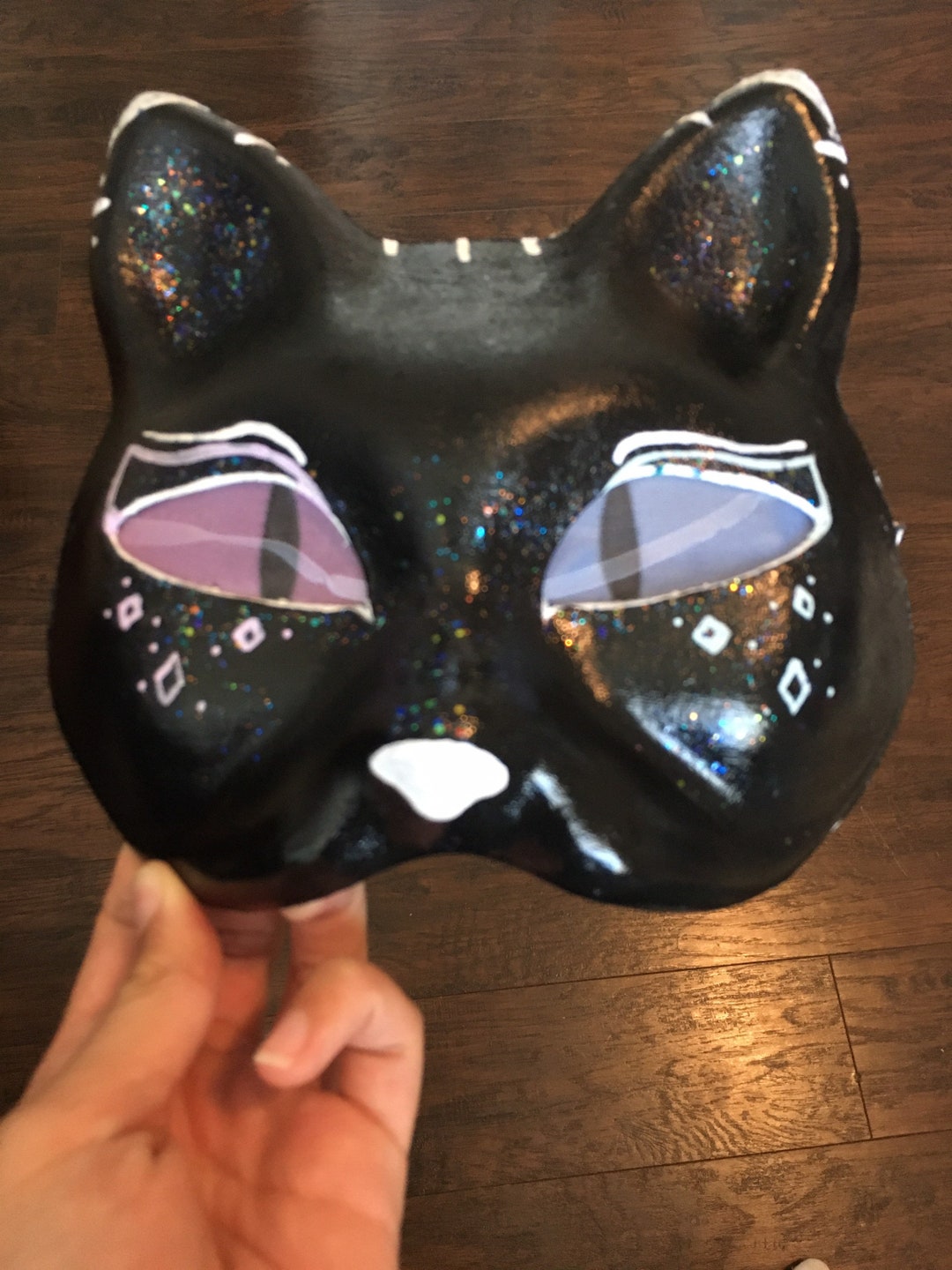 Hand Painted Cat Mask - Etsy