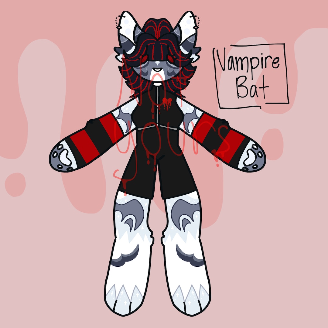 Vampire Bat Halloween Fursona Adoptable - Etsy UK