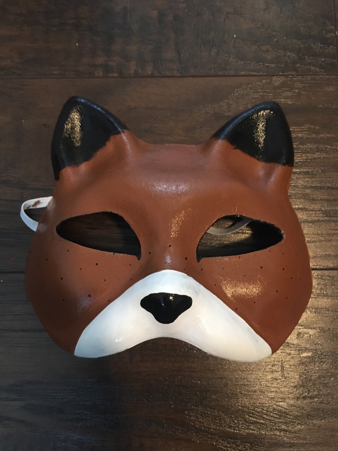 Hand Painted Fox Mask Without Mesh Eyes - Etsy