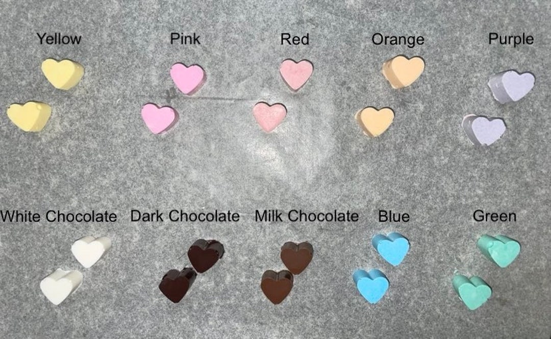 10 Count Itty Bitty Hearts Handmade, Hand-dyed Chocolates Bridal ...