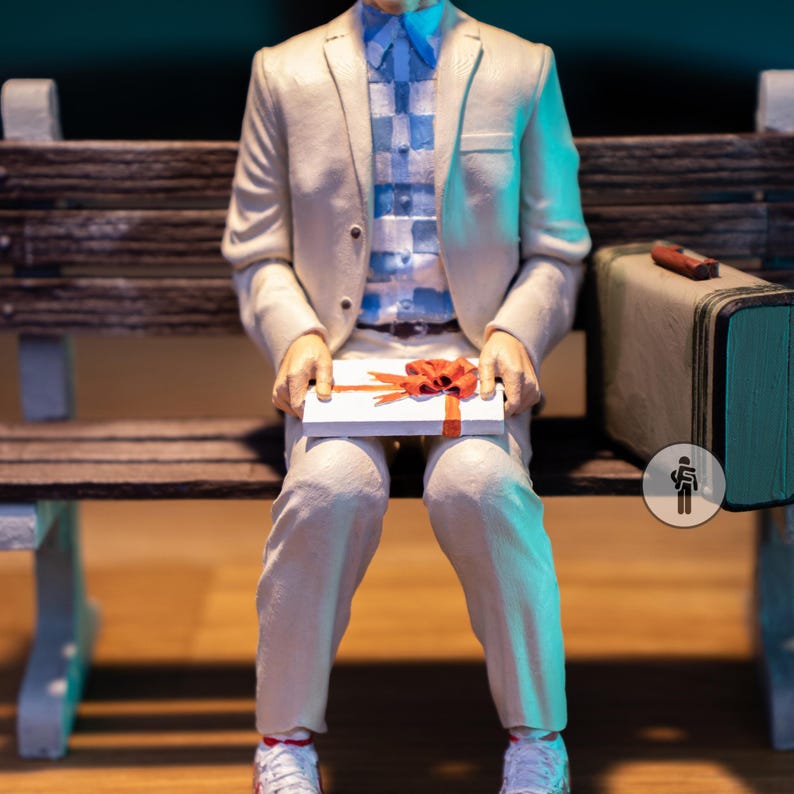 Forrest Gump Resin Statue: Handmade Collectible Figure (4.6'') - Etsy
