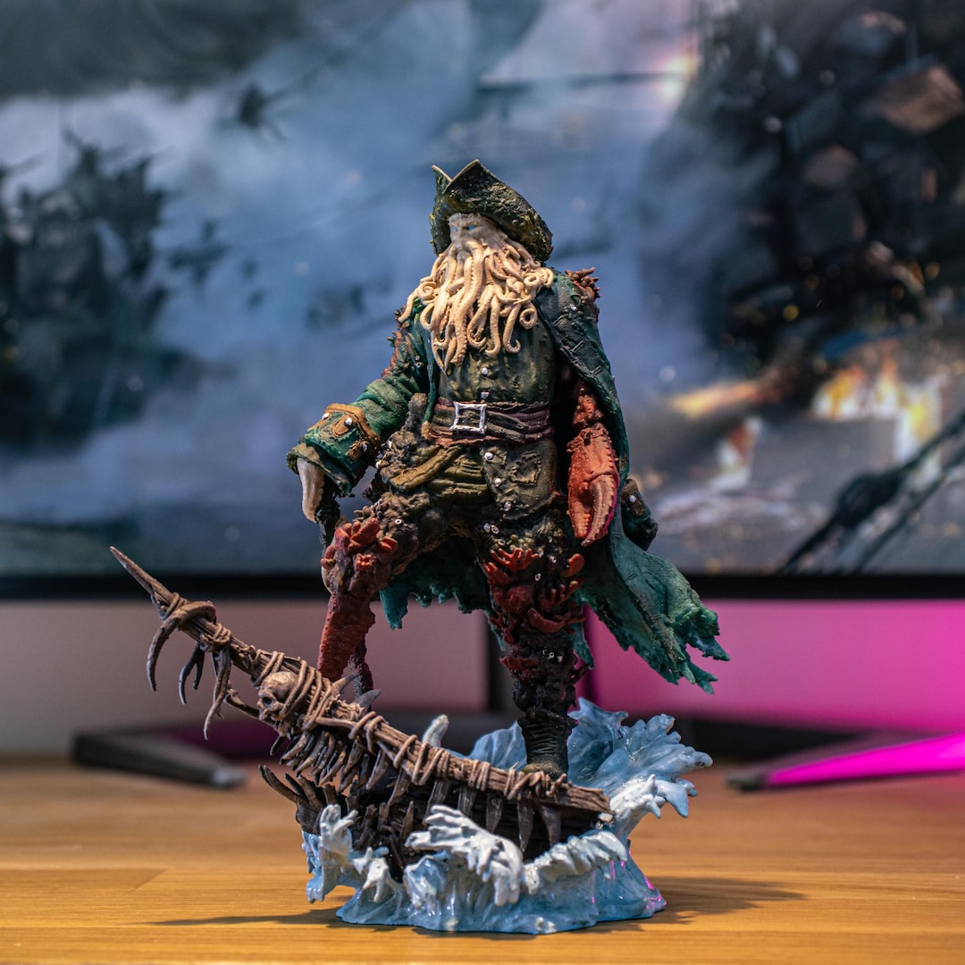 Davy Jones Resin Statue: Pirates of the Caribbean, 3D Printed, Handmade ...