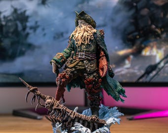 Davy Jones Resin Statue: Pirates of the Caribbean, 3D Printed, Handmade ...