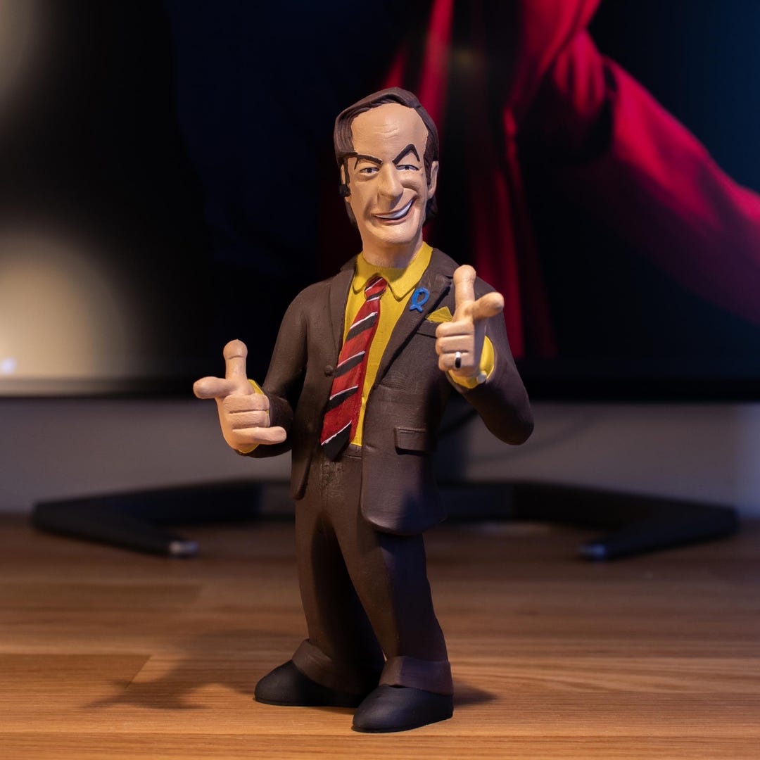 Saul Goodman Resin Statue: Handmade Painting, 3D Printed, Collectible ...