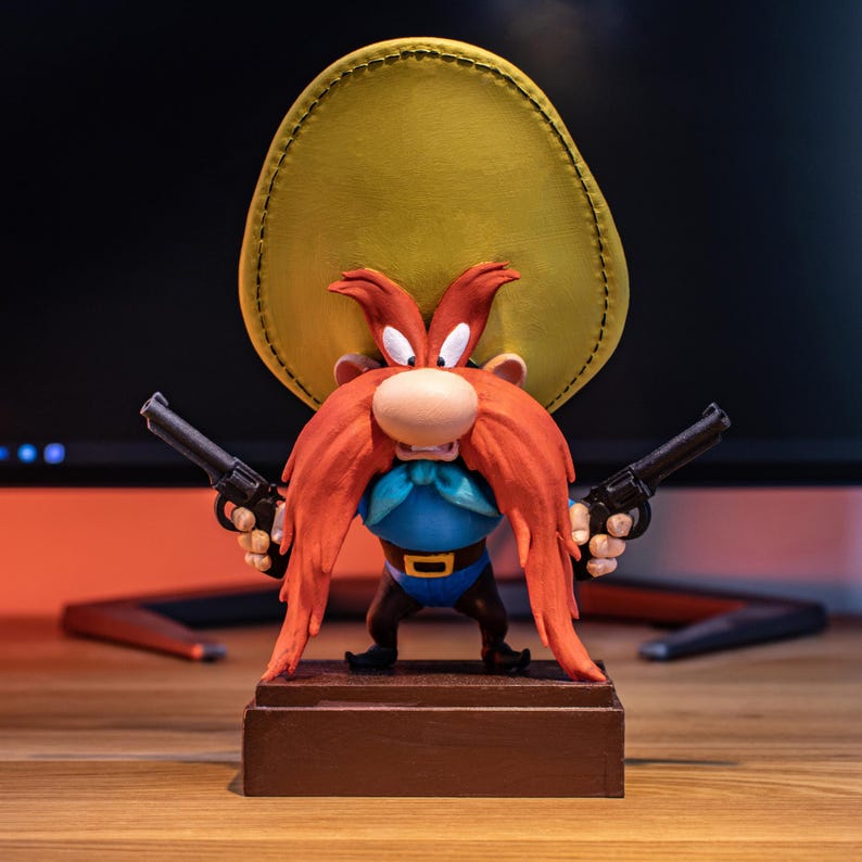 Yosemite Sam Resin Statue: Looney Tunes Collectible, 3D Printed ...