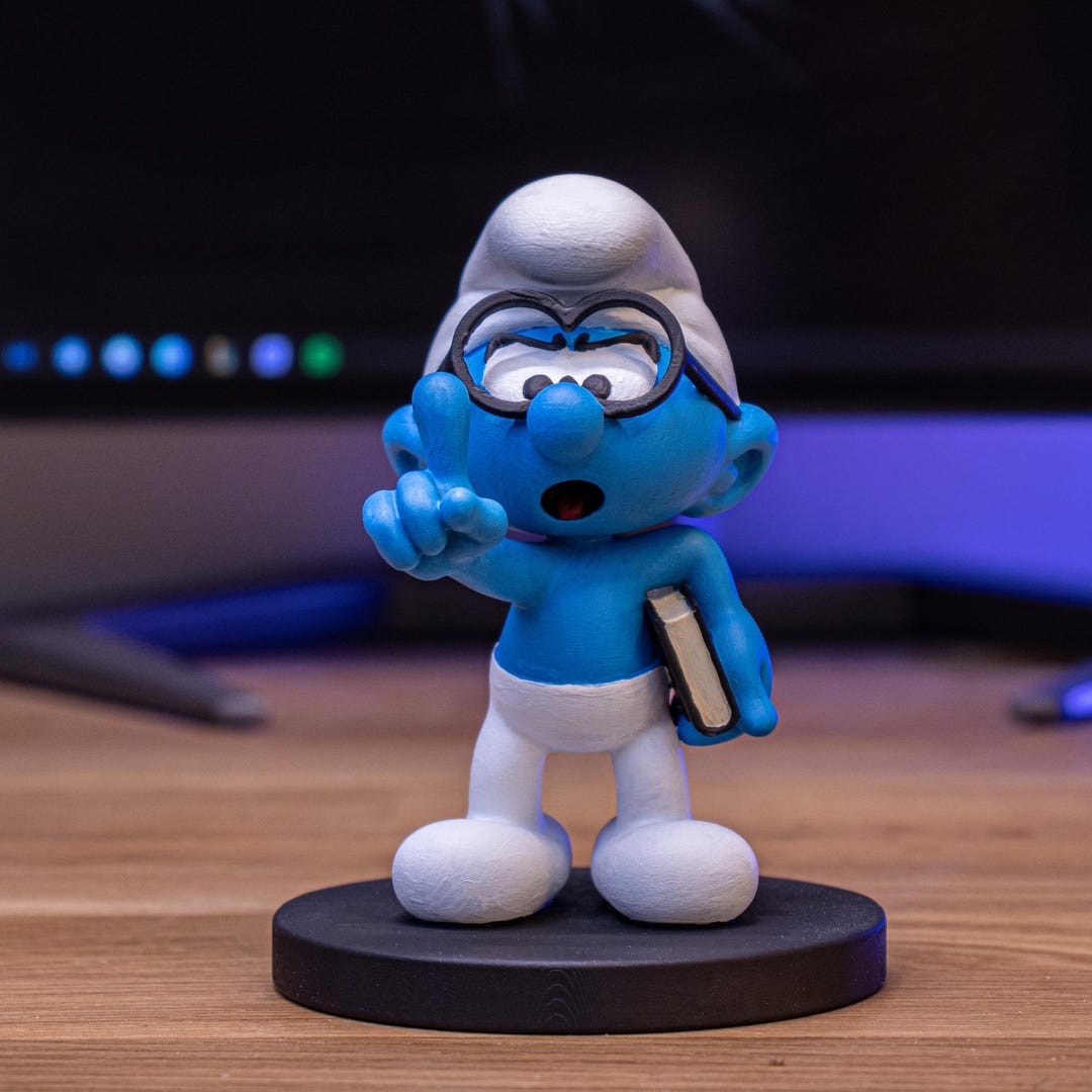 Brainy Smurf 4.65'' Resin Statue, Gift for Him , Meaningful Present ...