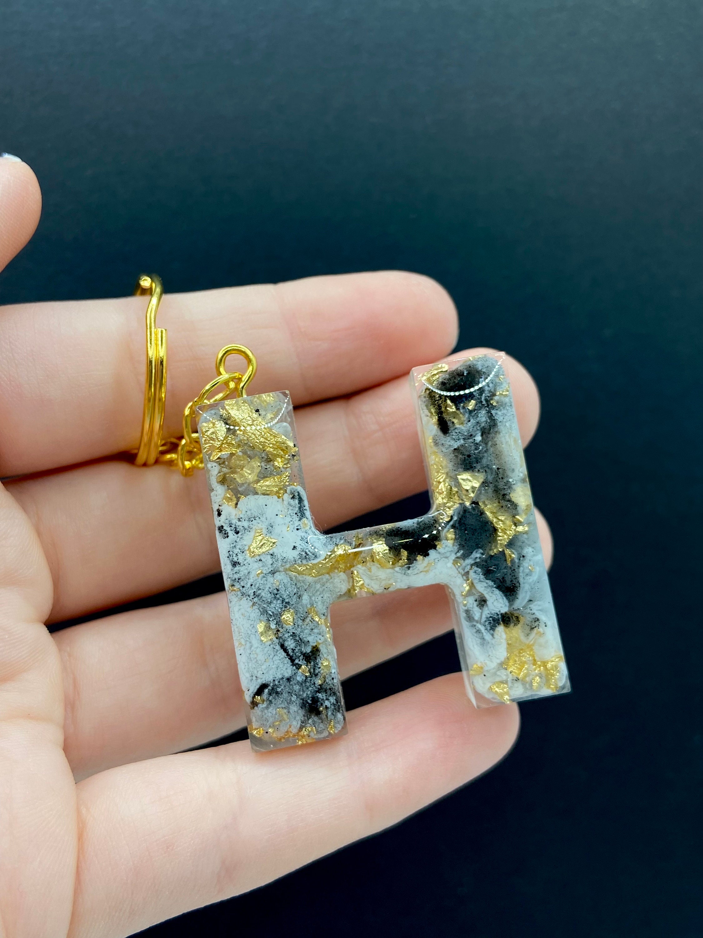 Keychain Made of Epoxy Resin. A Resin Key Chain With a Marble Motif. an ...