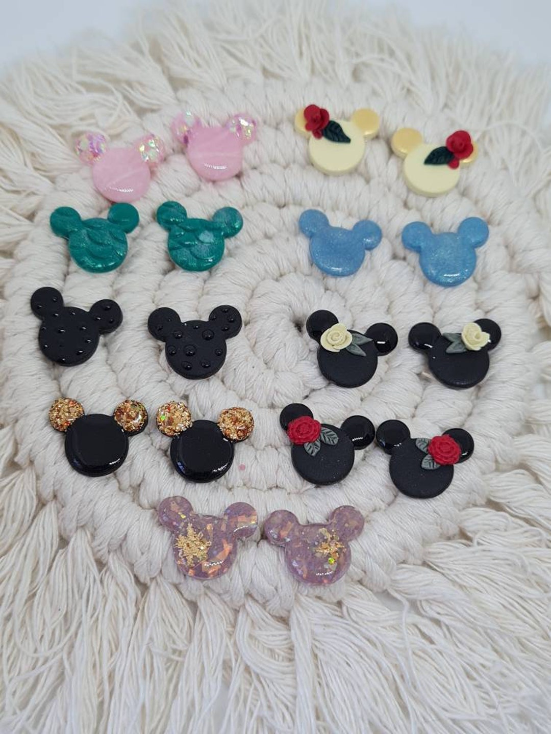 Mouse Studsprincess Themed Character Studs Hand Made Polymer - Etsy